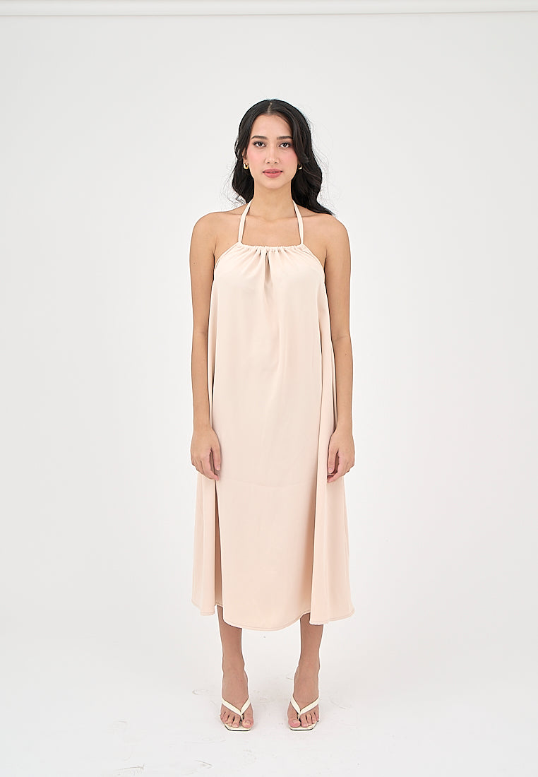 Xoliven Blush Pink with Halter Neckline Maxi Tent Dress – Love, Ara